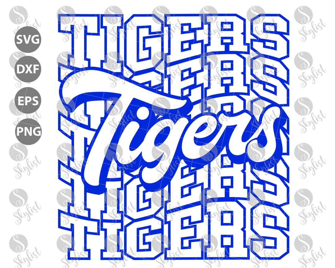 Tigers Fans Stacked Lettering for Silhouette Studio and Cricut Design ...