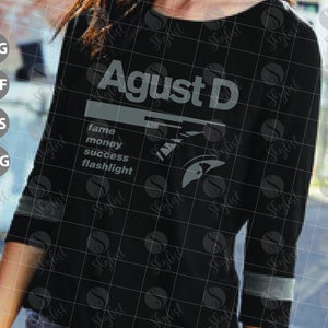 K-pop Agust D-2 Suga for Silhouette Studio and Cricut Design Space ...