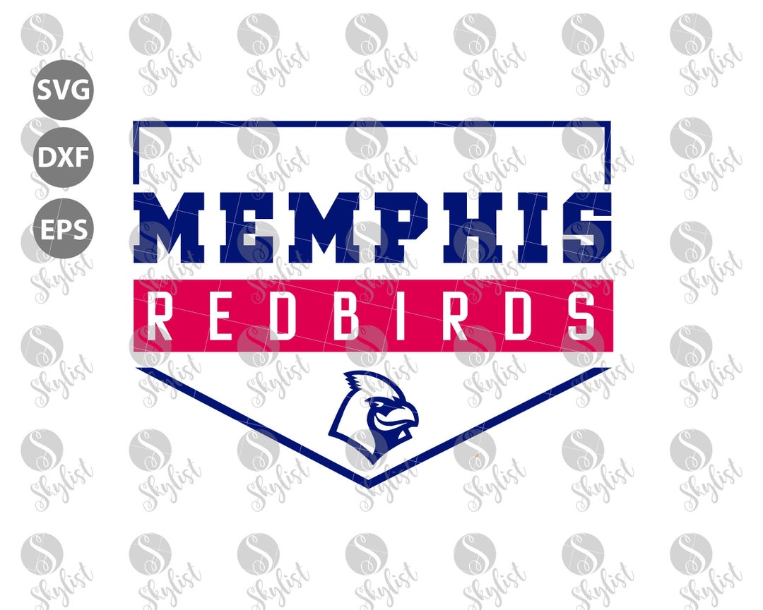 Baseball Redbirds Memphis for Silhouette Studio and Cricut Design Space ...