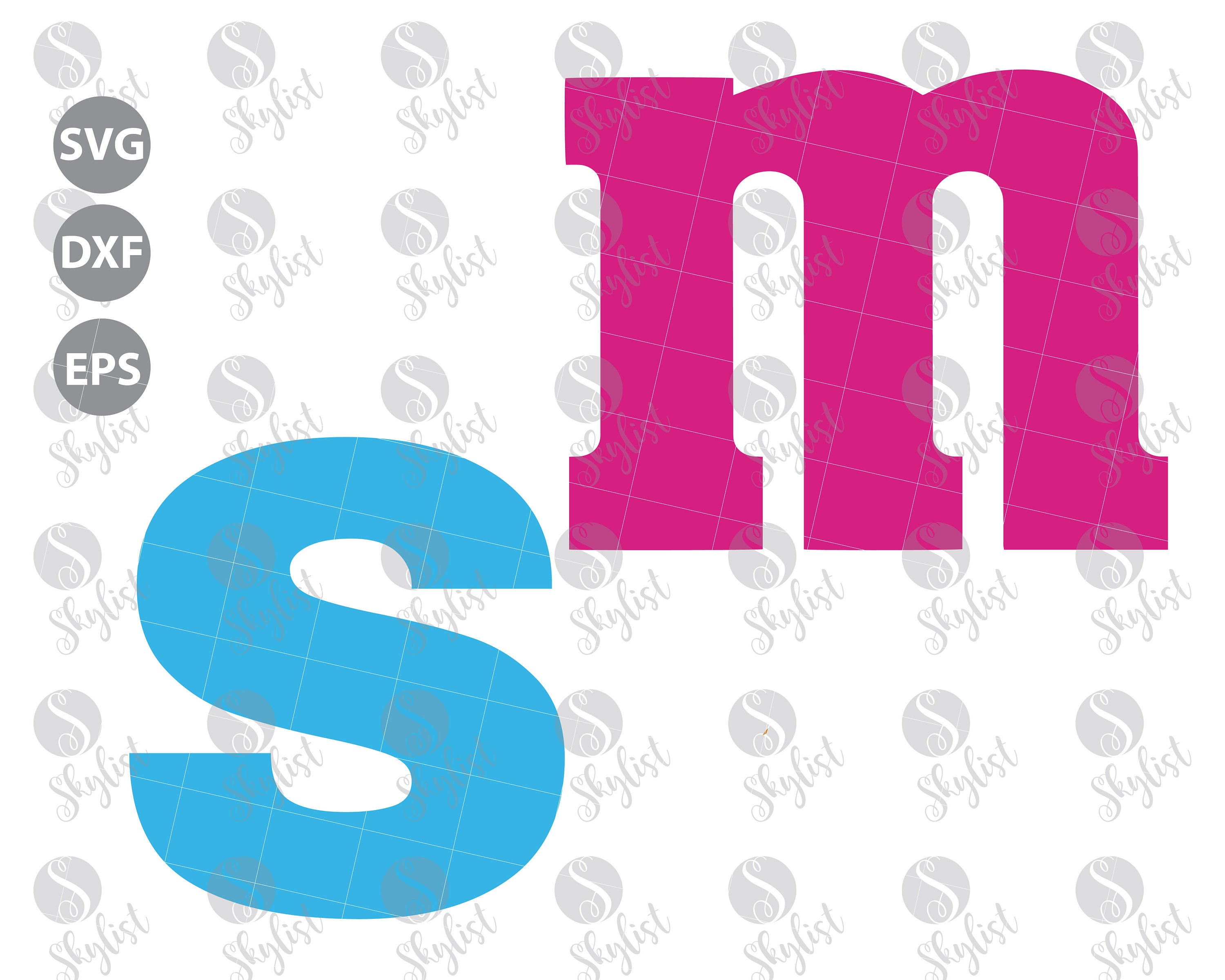 Skittles Mnm Letters Costume for Silhouette Studio and Cricut Design ...