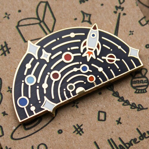 Space Explorer Enamel Pin Solar System Hard Enamel Lapel Pin - Etsy