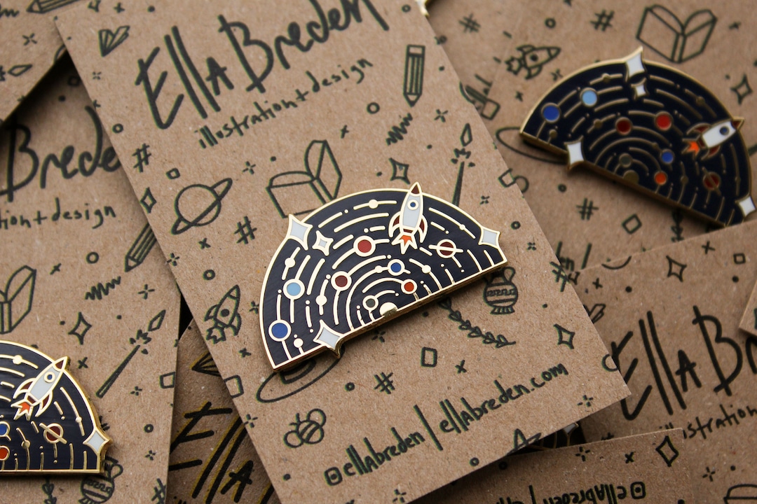 Space Explorer Enamel Pin | Solar System Hard Enamel Lapel Pin - Etsy