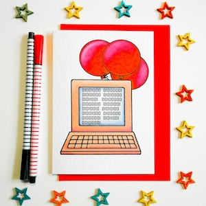 Happy Birthday Binary Birthday Card, Hidden Message Card, Card for ...