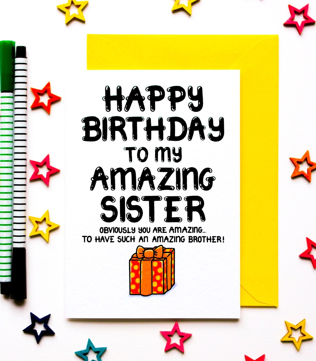 Hilarious Sibling Banter Birthday Card: Rude Joke From Brother to ...