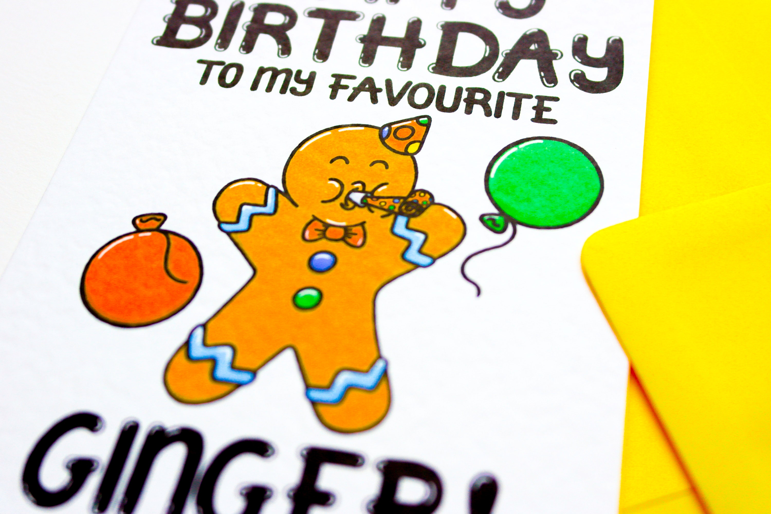 Funny Birthday Card Happy Birthday to My Favourite Ginger - Etsy UK