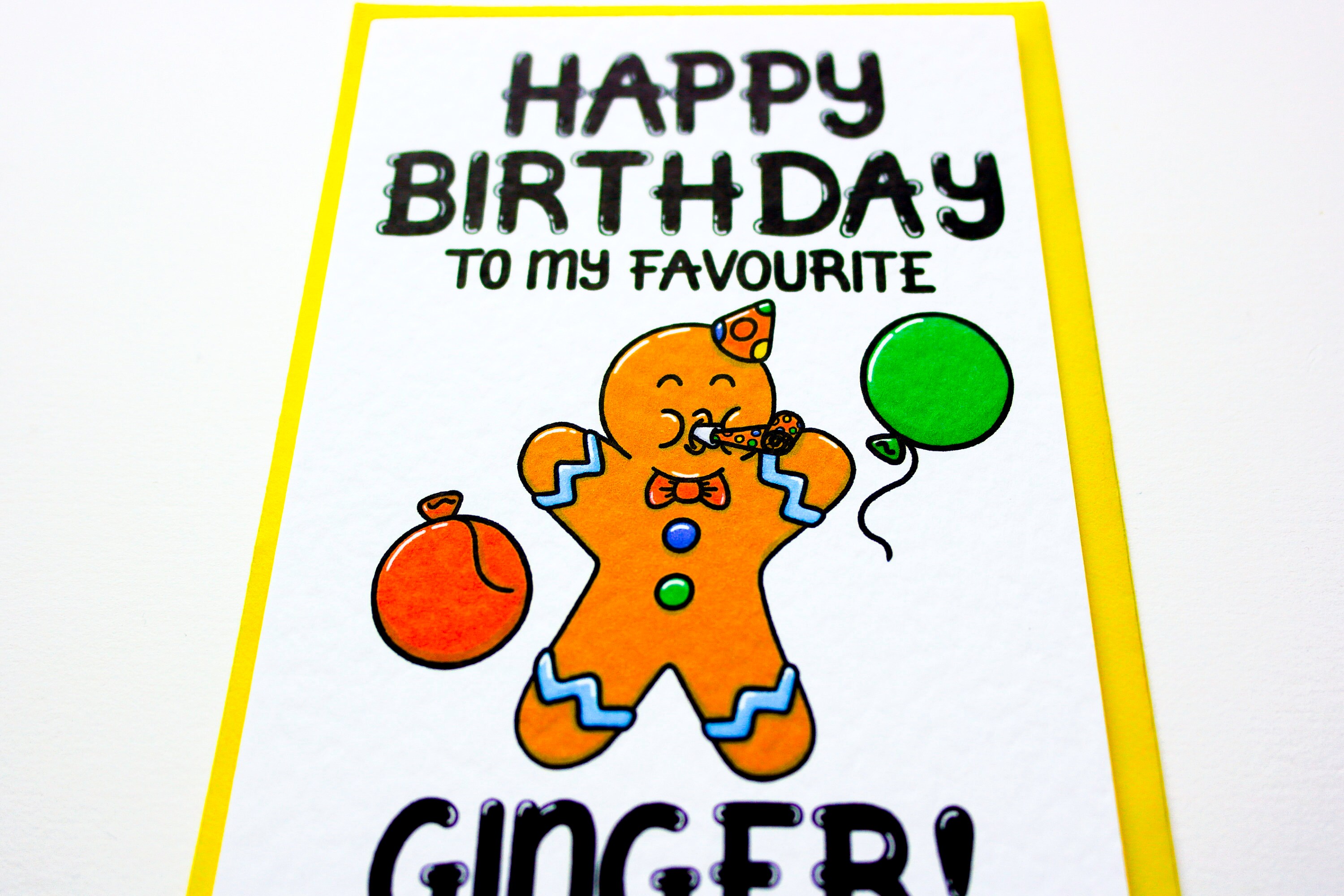 Funny Birthday Card Happy Birthday to My Favourite Ginger - Etsy UK