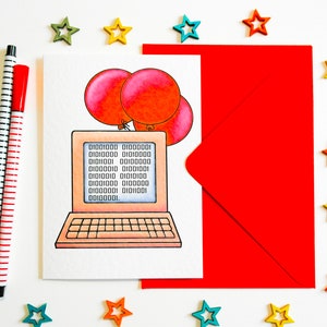 Happy Birthday Binary Birthday Card, Hidden Message Card, Card for ...