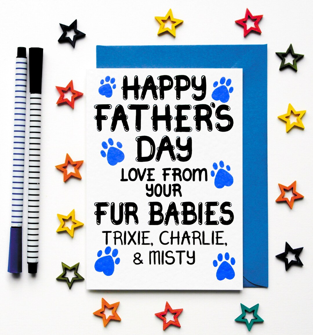 Personalised Fathers Day Card, Personalized Father's Day Card From His ...