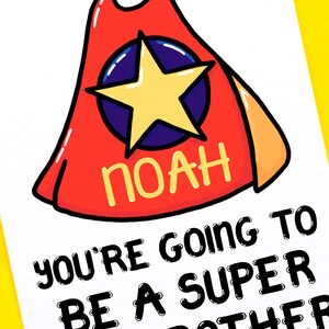 New Big Brother Card, Personalised Super Hero Card for A New Big ...