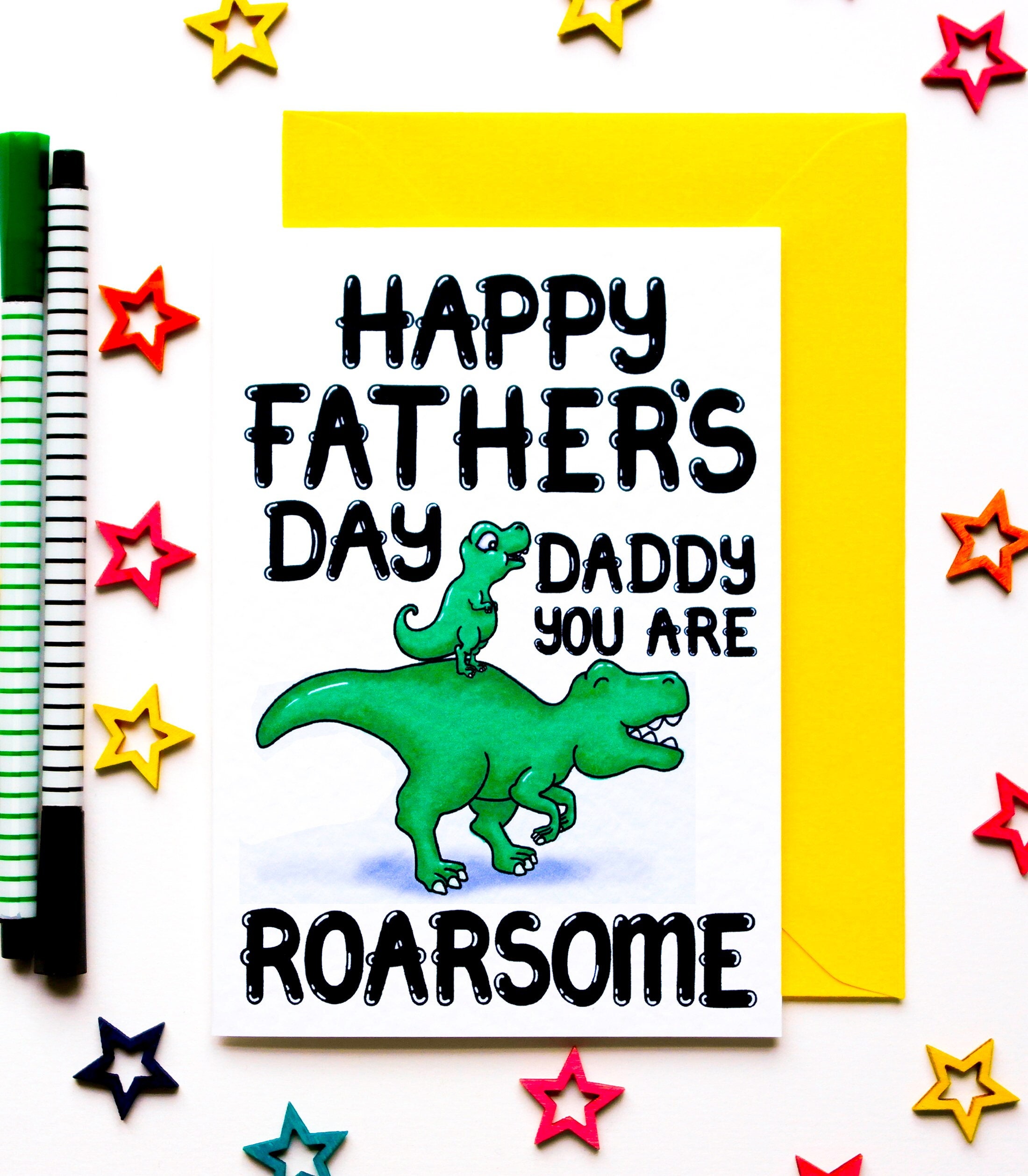 Daddysaurus Digital Download Dinosaur Card from Daughter First Father's ...