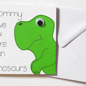 Dino Mother's Day Card, Mom Birthday Card, Mommy I Love You More Than ...