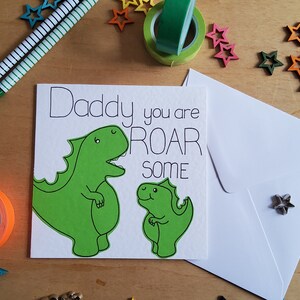 Fathers Day Card Daddy You Are ROAR Some Birthday Card - Etsy