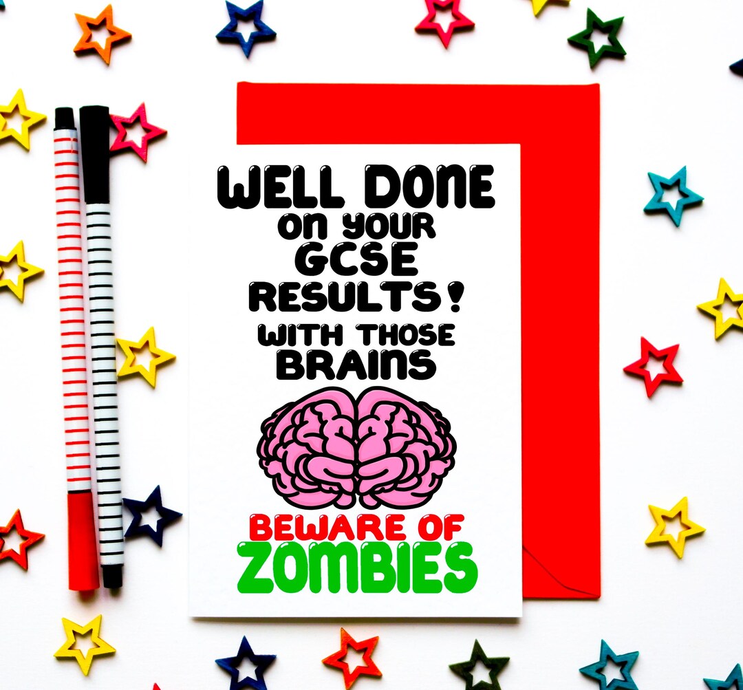 Funny GCSE Exam Success Card, Zombie Passed Gcses Card, School Exam ...