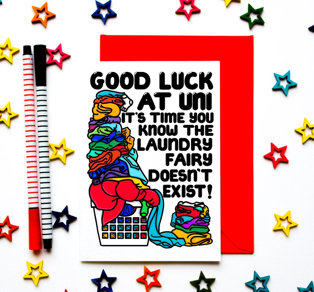 Good Luck at University Card, Uni Good Luck Card, Funny University Card ...