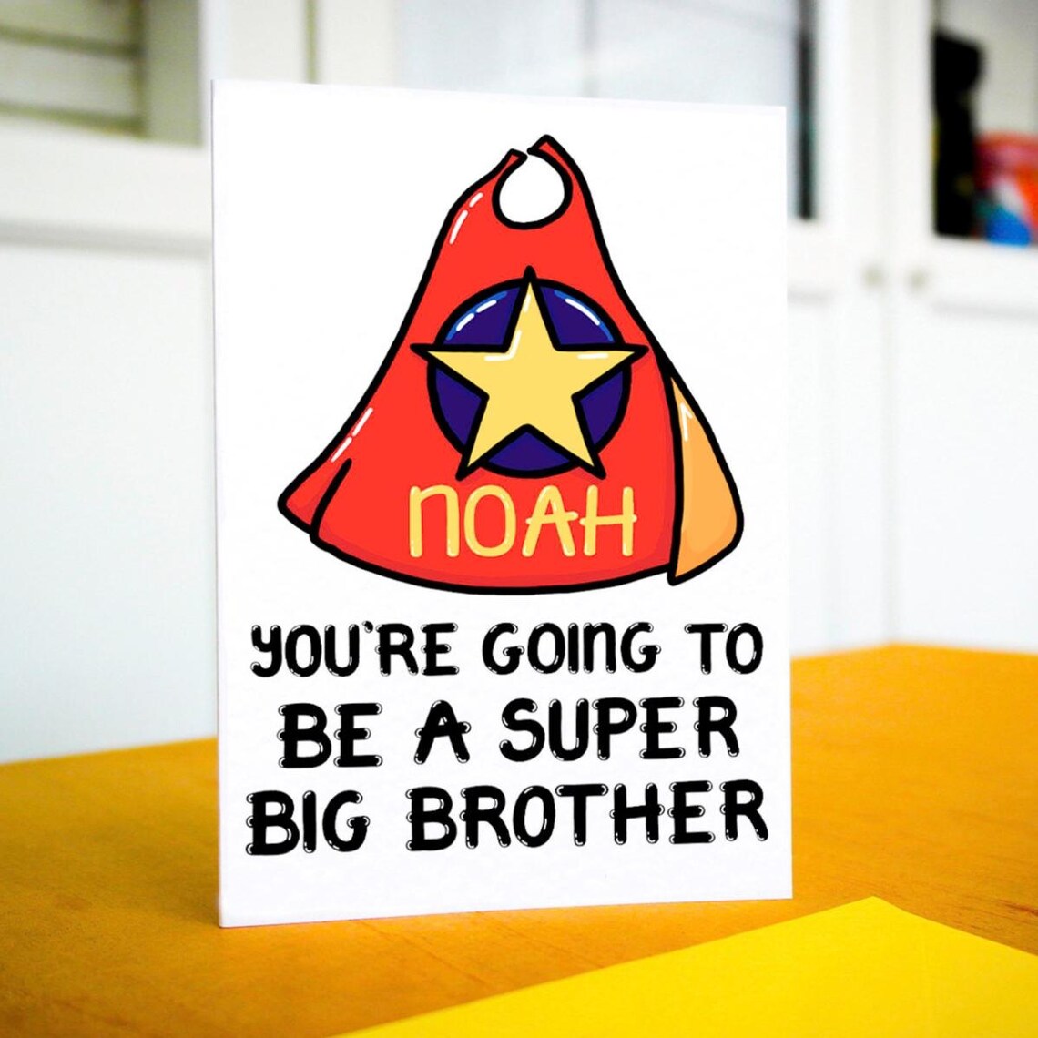 Personalized New Big Brother Card, Super Hero Cape Design - Etsy UK