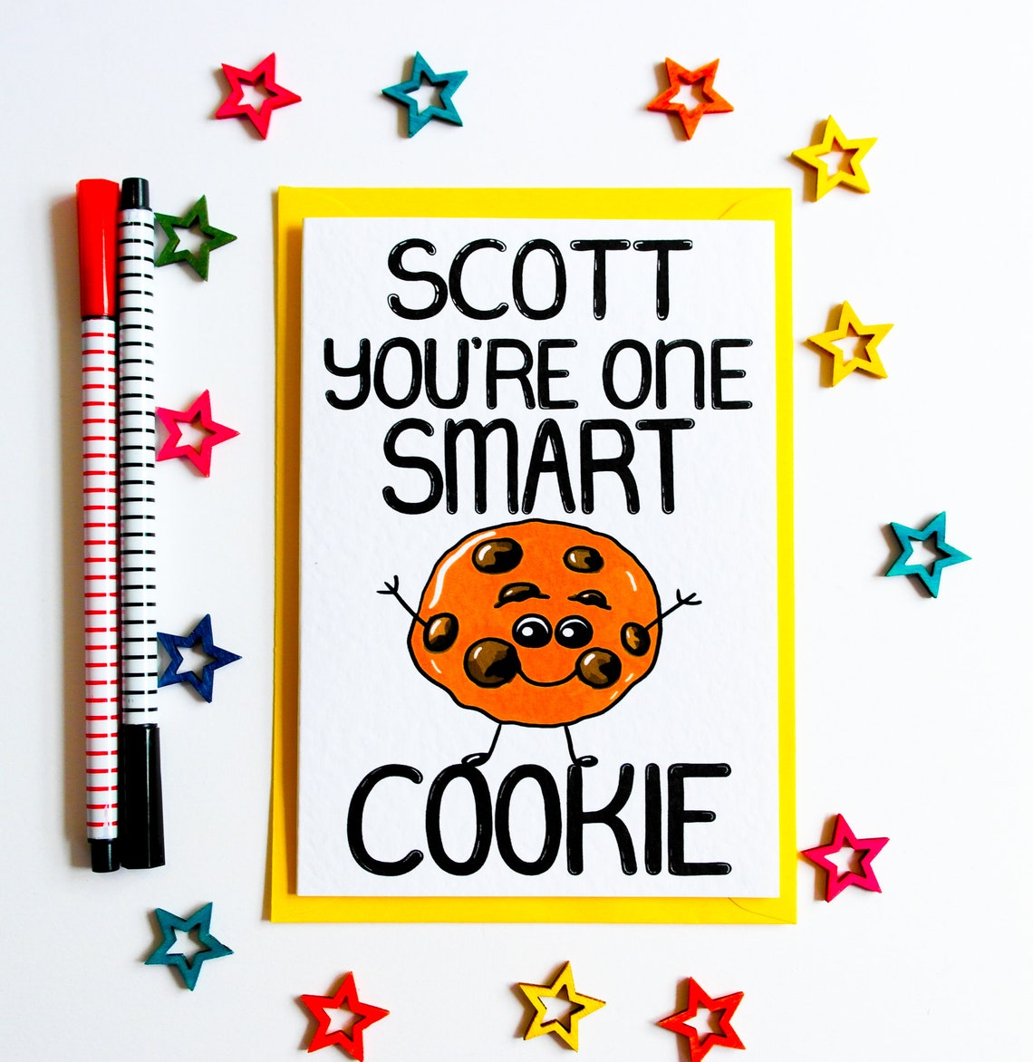 Congratulations Card You're One Smart Cookie Personalised - Etsy