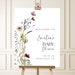 Boho Wild Flowers Baby Shower Welcome Sign, Rustic Floral Baby Shower ...