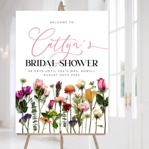Fresh Flowers Bridal Shower Welcome Sign, Love in Bloom Bridal Shower ...