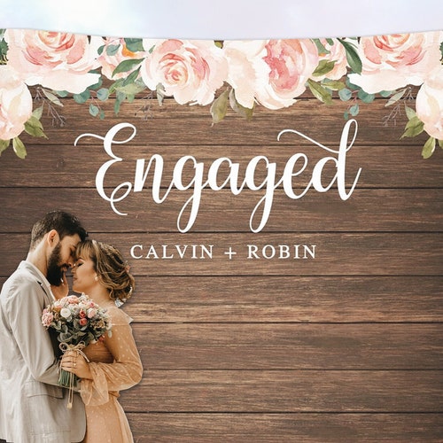 Engagement Party Backdrop Wedding Photo Booth - Etsy
