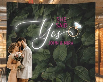 She Said Yes Backdrop | Etsy Canada