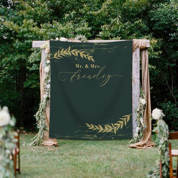 Green and Gold Backdrop - Etsy