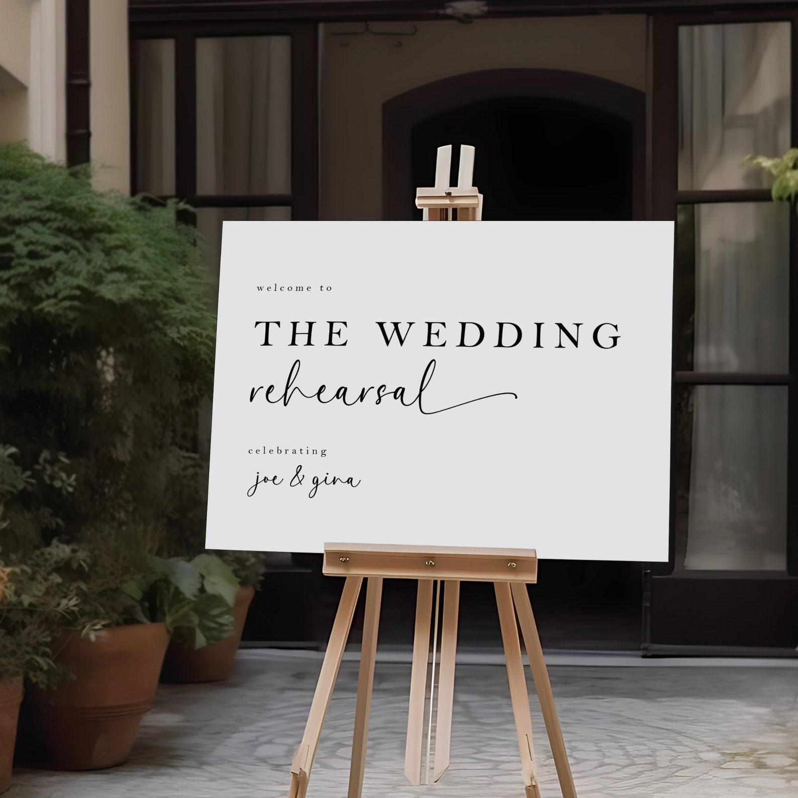 CUSTOM Rehearsal Welcome Sign, the Night Before Sign, Wedding Ceremony ...