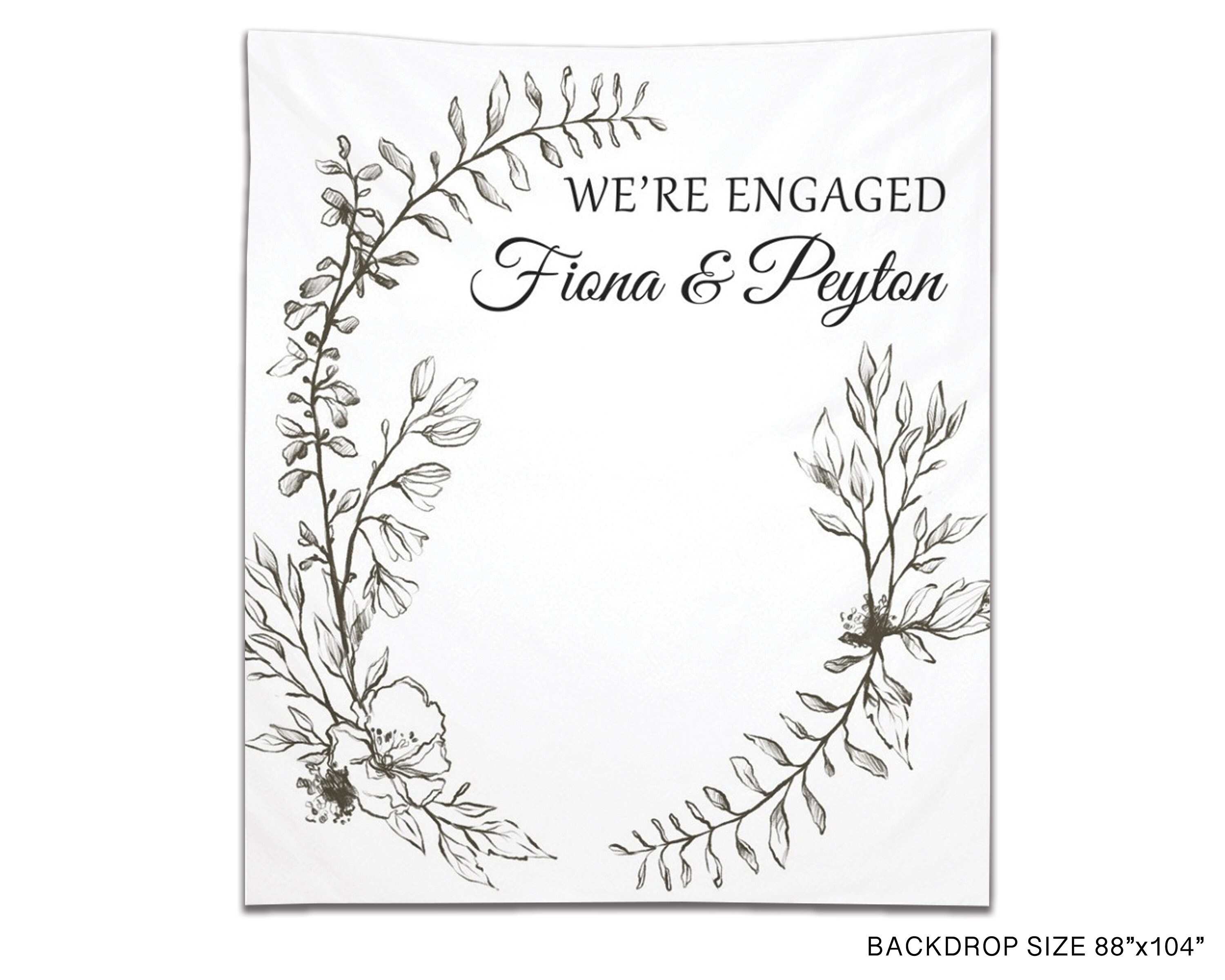 Engagement Party Decoration, Engagement Party Wall Sign, We're Engaged ...