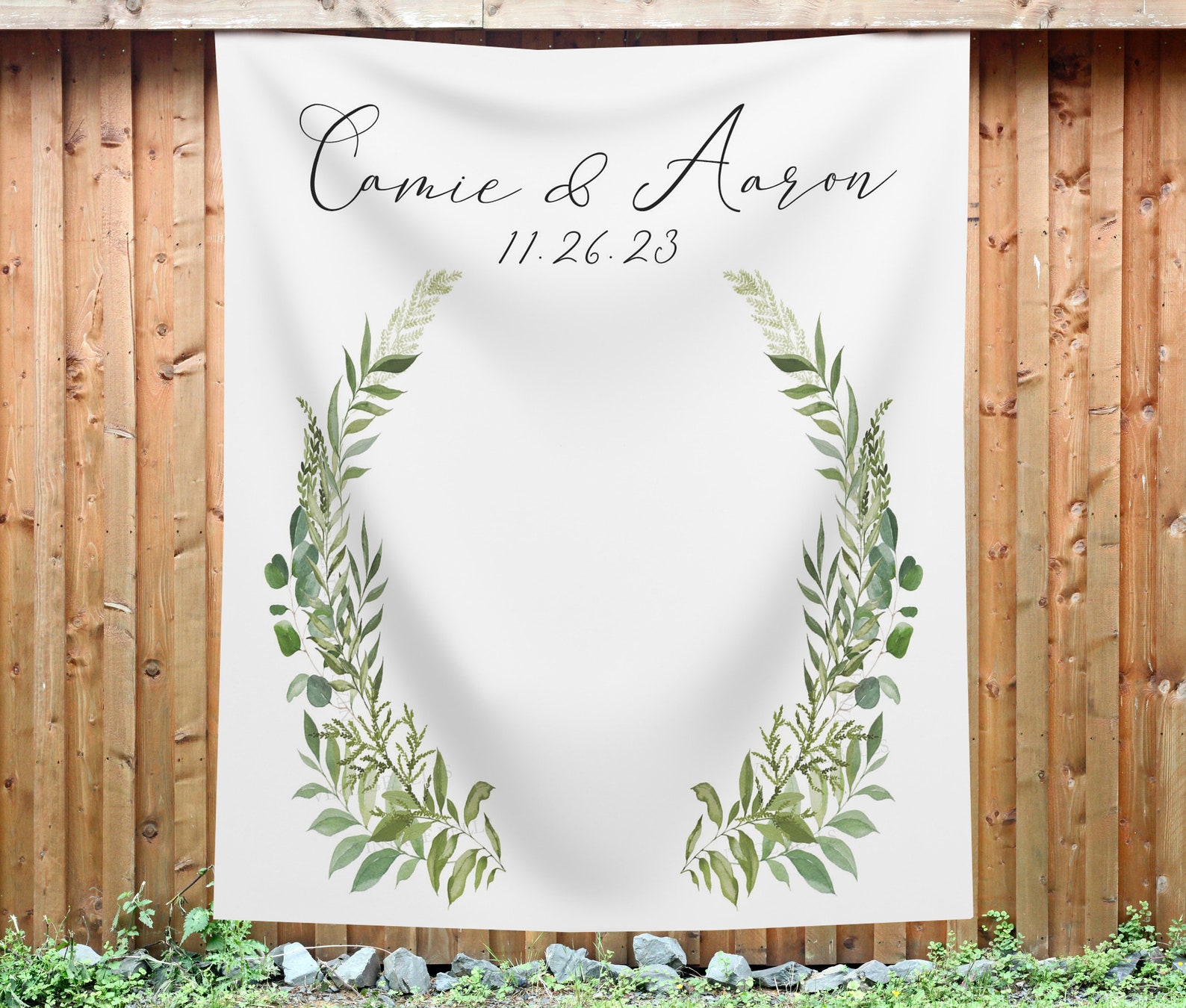 Greenery Wedding Backdrop, Rustic Wedding Decor, Botanical Wedding ...