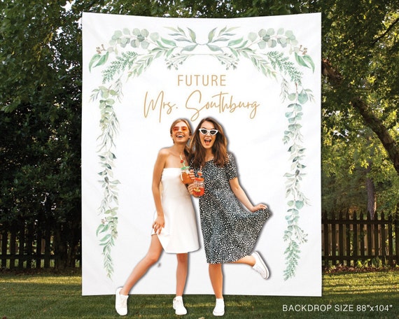 Future Mrs. Backdrop Greenery Bridal Shower Photo Backdrop | Etsy