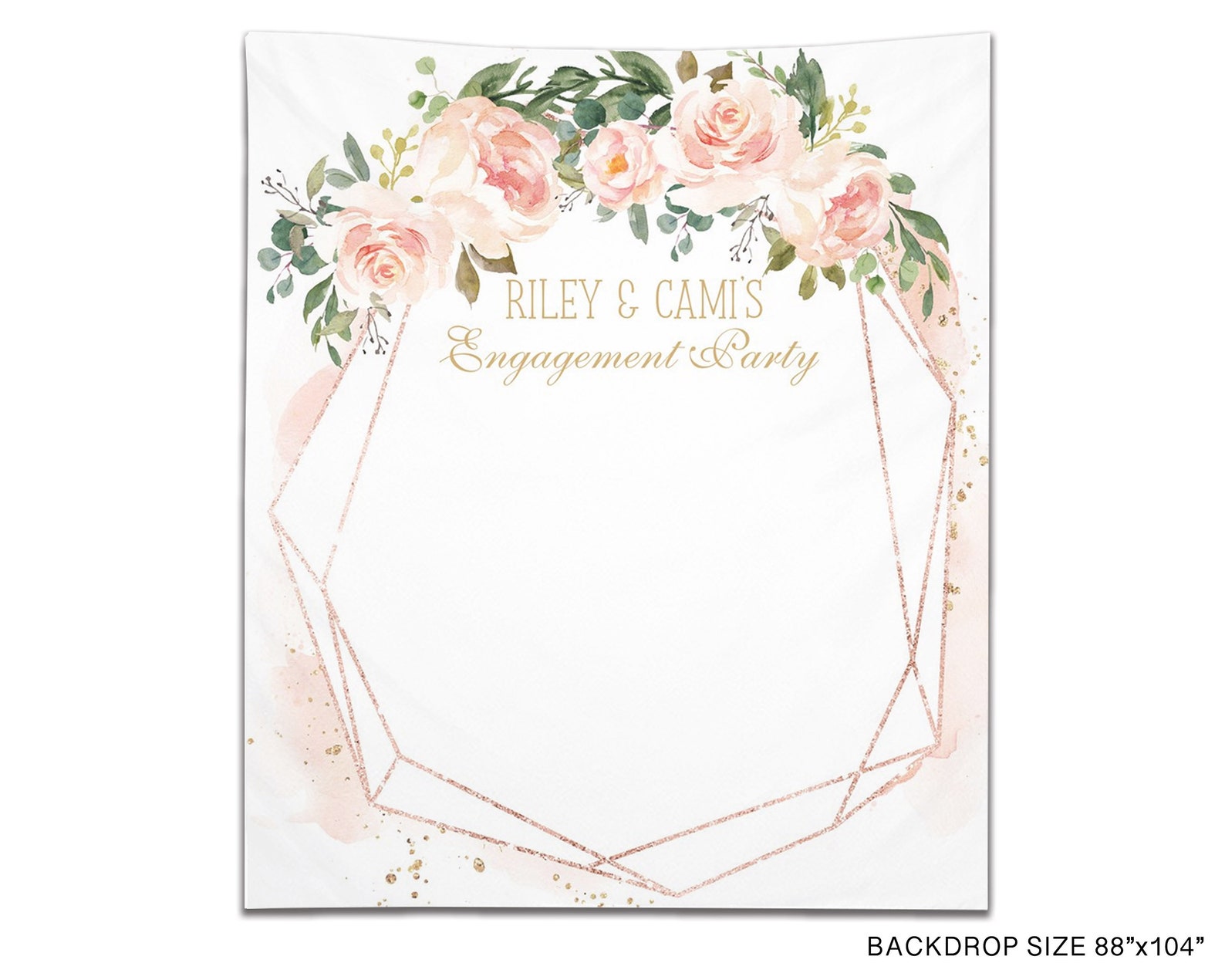 Engagement Party Decoration, Backyard Engagement Wall Party Sign, We're ...