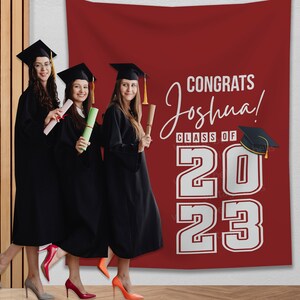 Photo Graduation Backdrop, Custom Graduation Party Backdrop, College ...