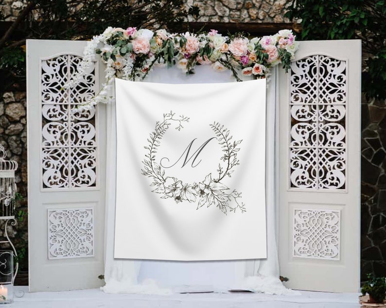 Wedding Backdrop for Photo Rustic Botanical Wedding Banner - Etsy