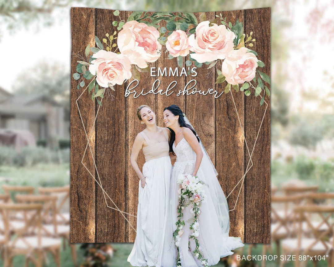 Bridal Shower Decorations, Floral Bridal Shower Backdrop, Backdrop for ...