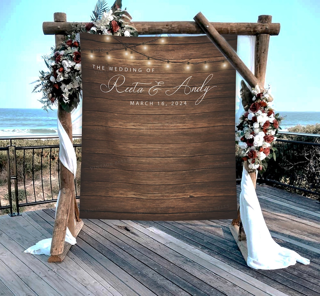 Rustic Wedding Backdrop, Woodland Wedding Decor, Custom Ceremony ...