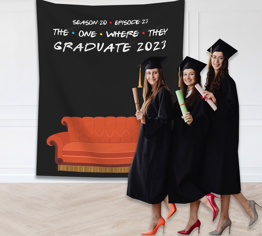 Graduation Party Backdrop, Custom Theme Banner, Graduation Orange Couch ...