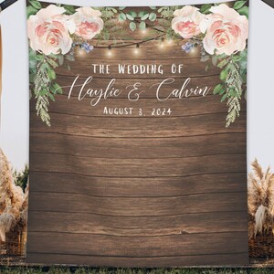 Rustic Boho Wedding Backdrop, Woodland Wedding Decor, Elegant Floral ...