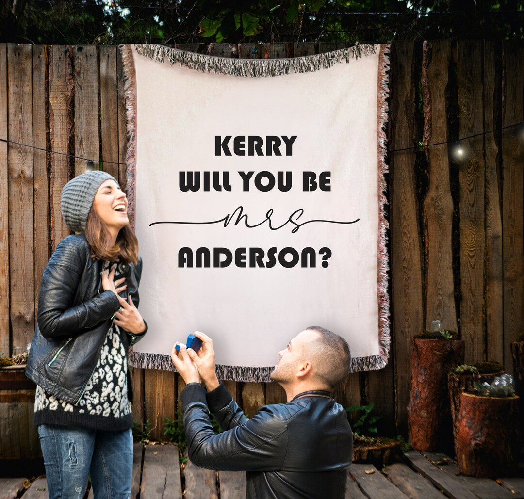 Will You Marry Me Banner, Proposal Blanket, Will You Marry Me Sign ...