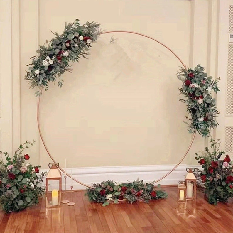 7.2 Ft Extra Large Round Metal Floral Stand Gold Circle | Etsy