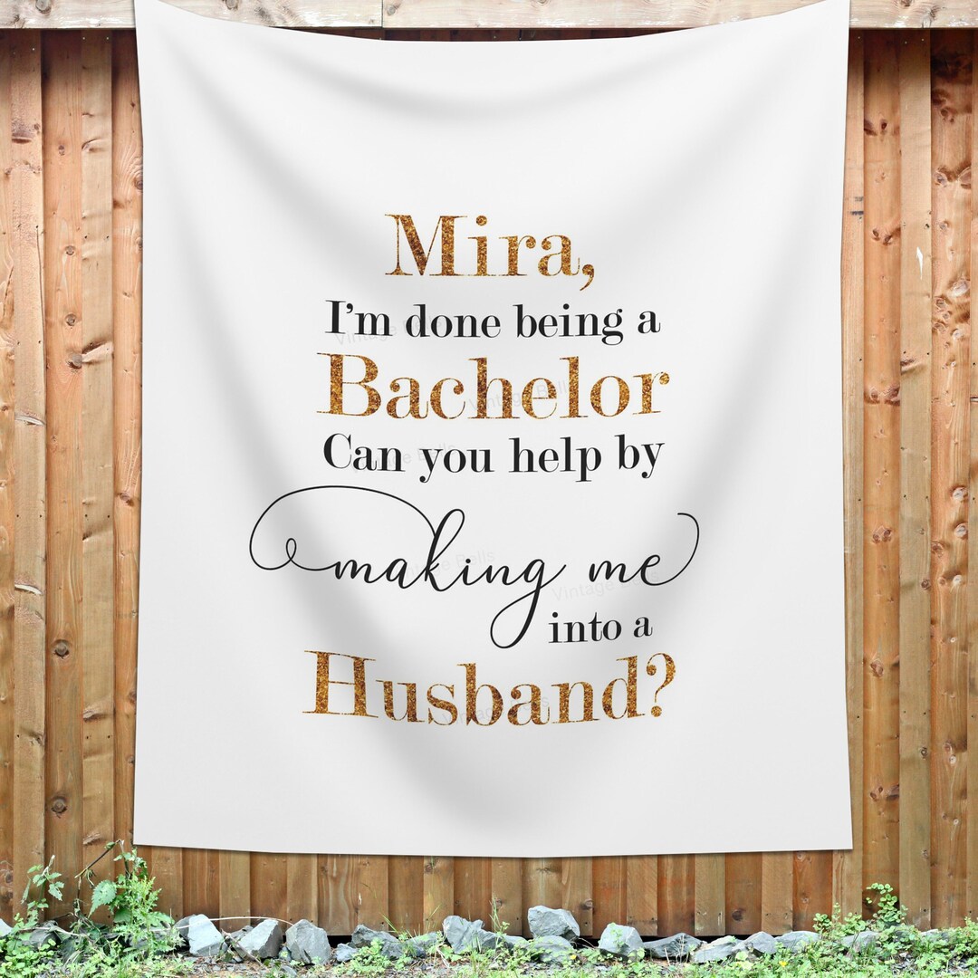 Funny Wedding Proposal Backdrop, Will You Marry Me Banner, Cute ...