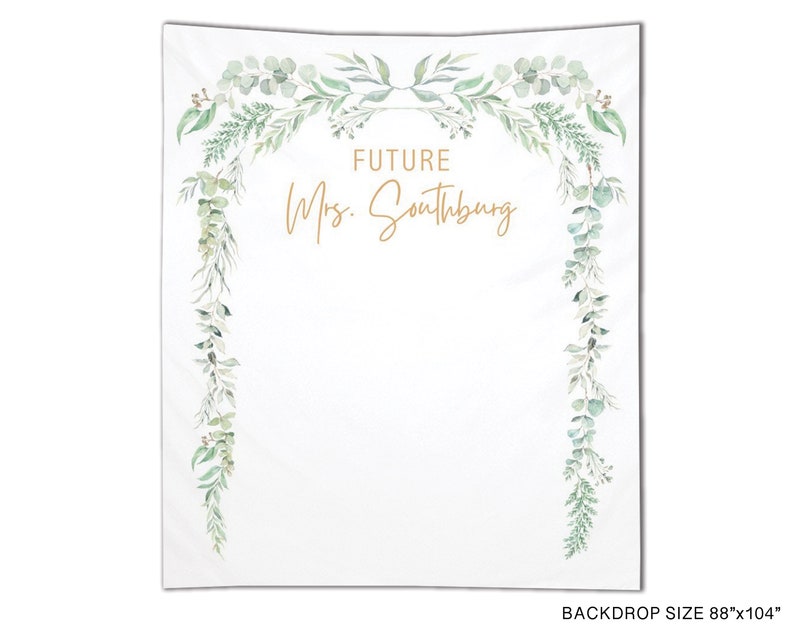 Future Mrs. Backdrop Greenery Bridal Shower Photo Backdrop | Etsy