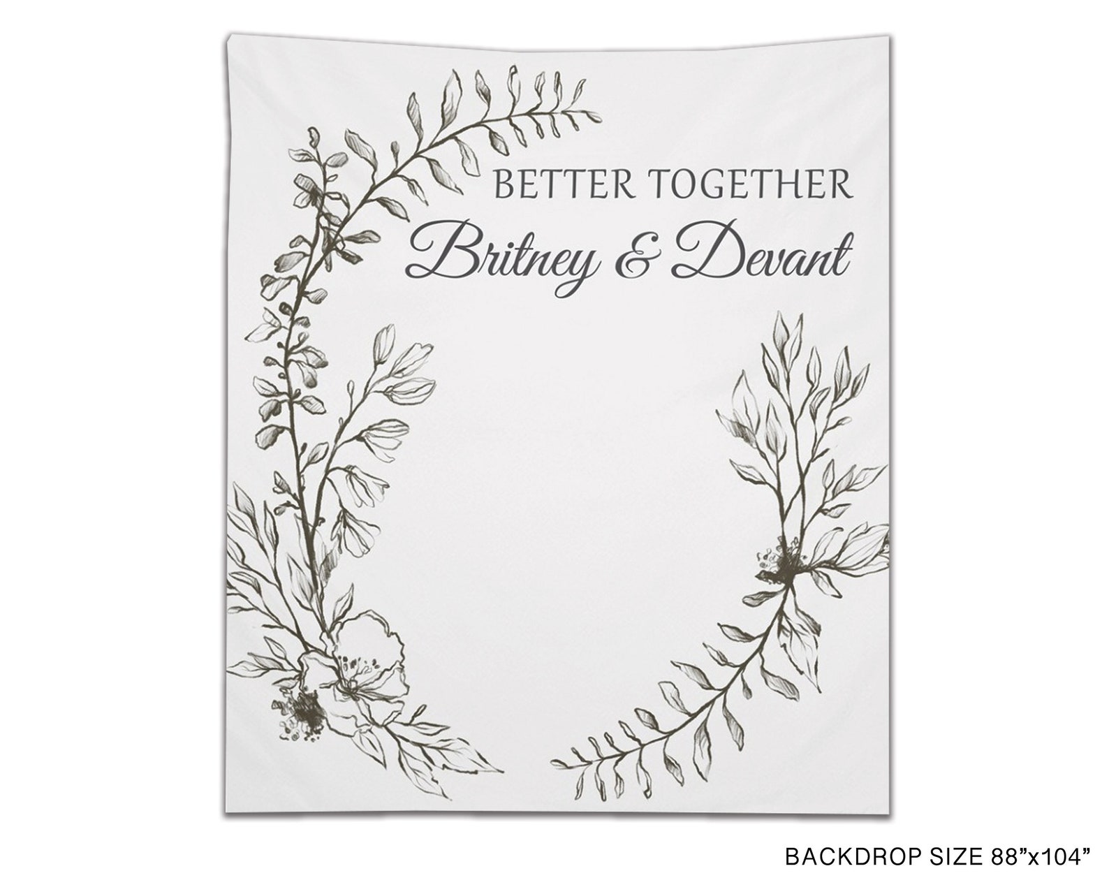 Wedding Photo Backdrop, Rustic Wedding Banner, Custom Wedding Ceremony ...