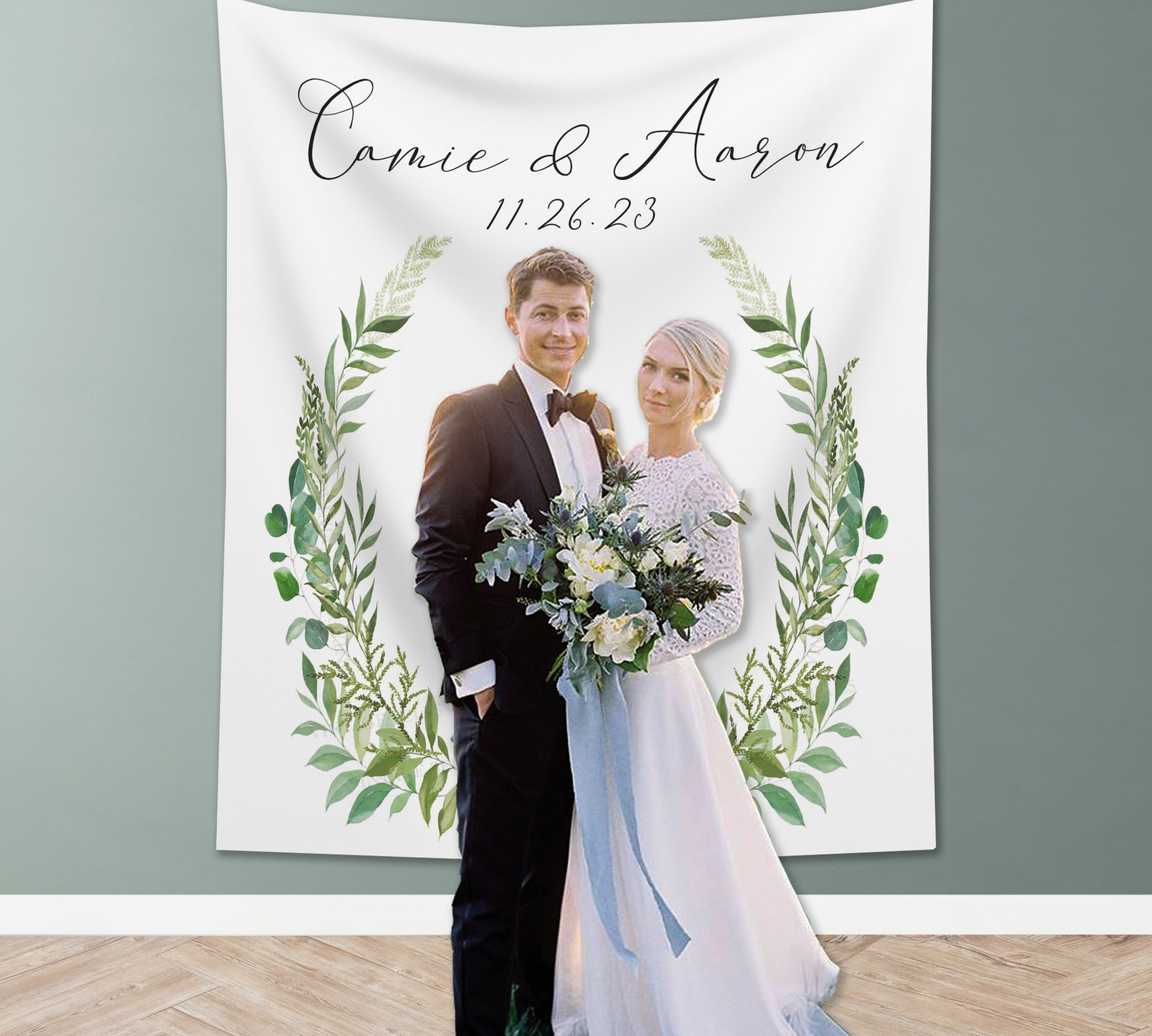 Greenery Wedding Backdrop, Rustic Wedding Decor, Botanical Wedding ...