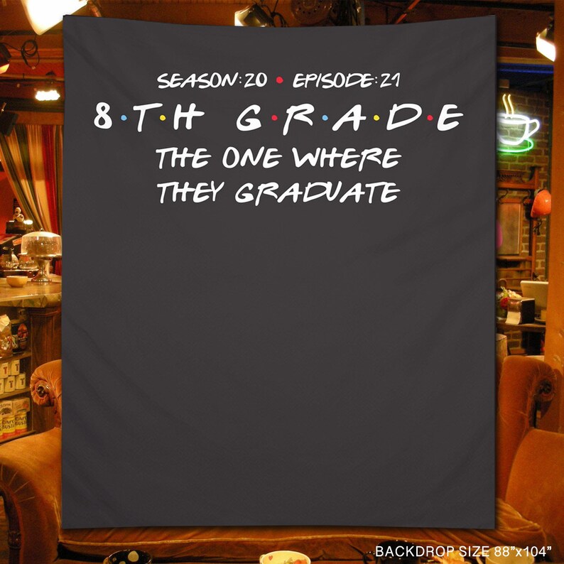 Graduation Party Backdrop 8th Grade Graduation Photo Booth | Etsy