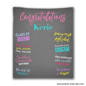 Graduation Party Backdrop, Graduation Photo Background, Custom Teen ...