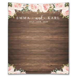 Wedding Backdrop, Rustic Blush Roses Wedding Backdrop, Photo Booth ...