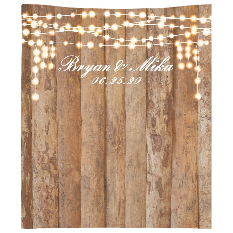 Wedding Backdrop Rustic Wood Fairy Light Wedding Backdrop | Etsy
