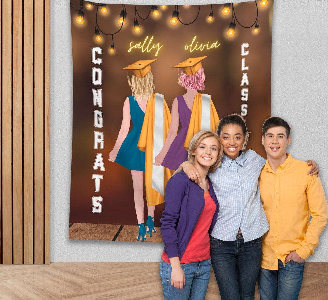 Graduation Backdrop Decor, Custom Graduation Party, Senior Graduation ...