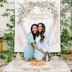 Future Mrs. Backdrop, Wild Flowers Bridal Shower Backdrop, Boho Leafy ...