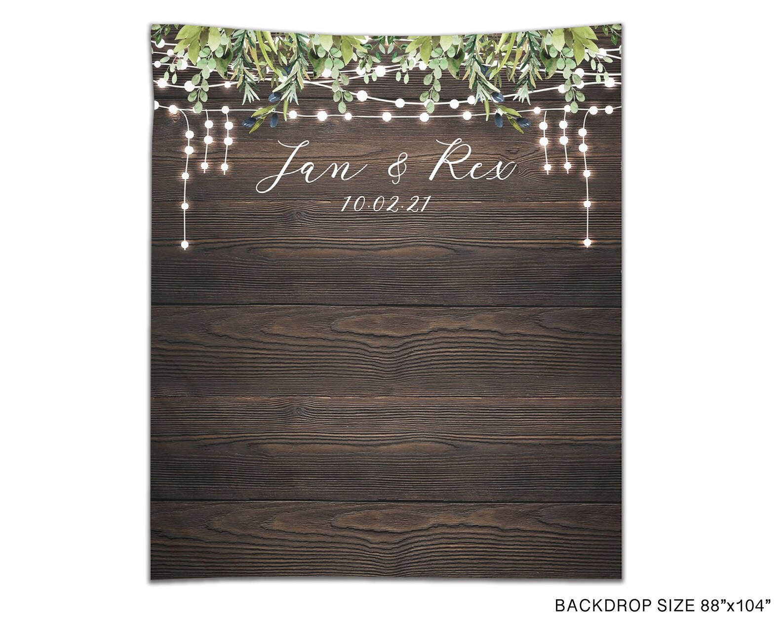 Wedding Backdrop Rustic Leafy Wood Wedding Banner - Etsy
