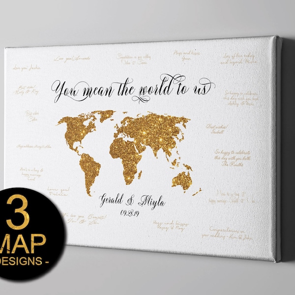 Guest Book Map - Etsy